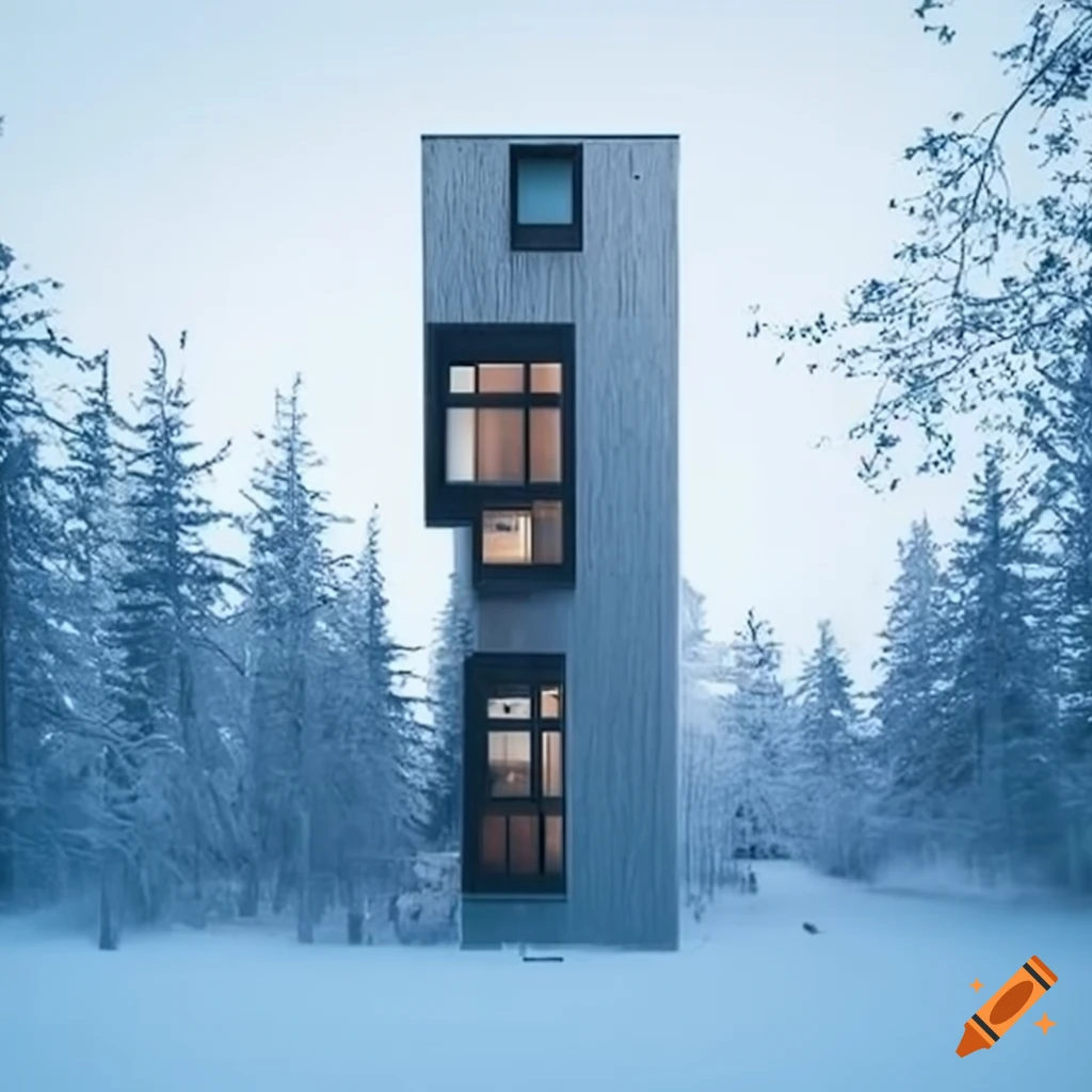 Minimalist cabin architecture design on Craiyon