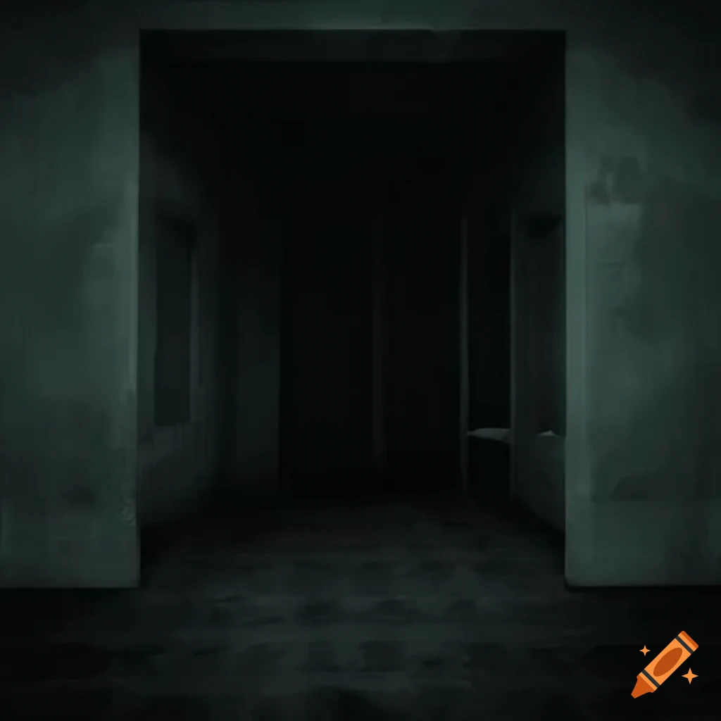 Creepy unnerving dark room with mysterious figure in the corner on Craiyon