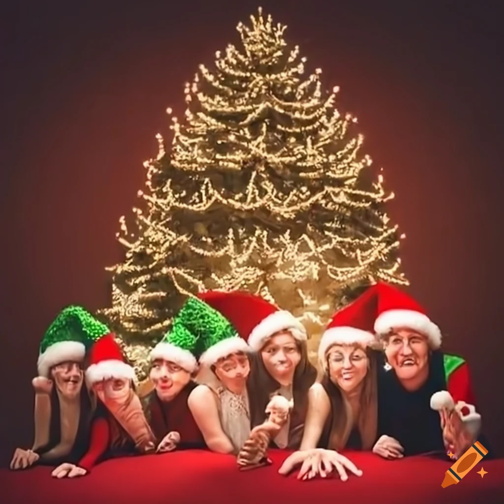 Vintage christmas carol singers on Craiyon