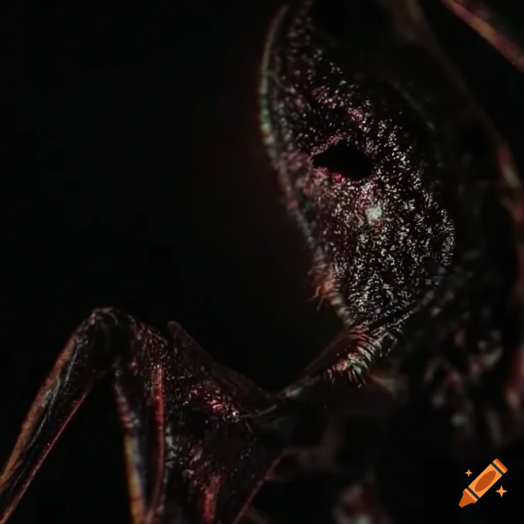 Glitched artwork of a nightmare entity on Craiyon