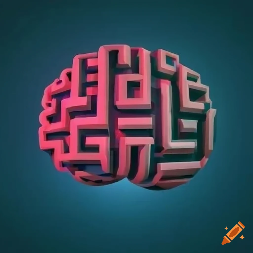 Purple 3d brain model on Craiyon