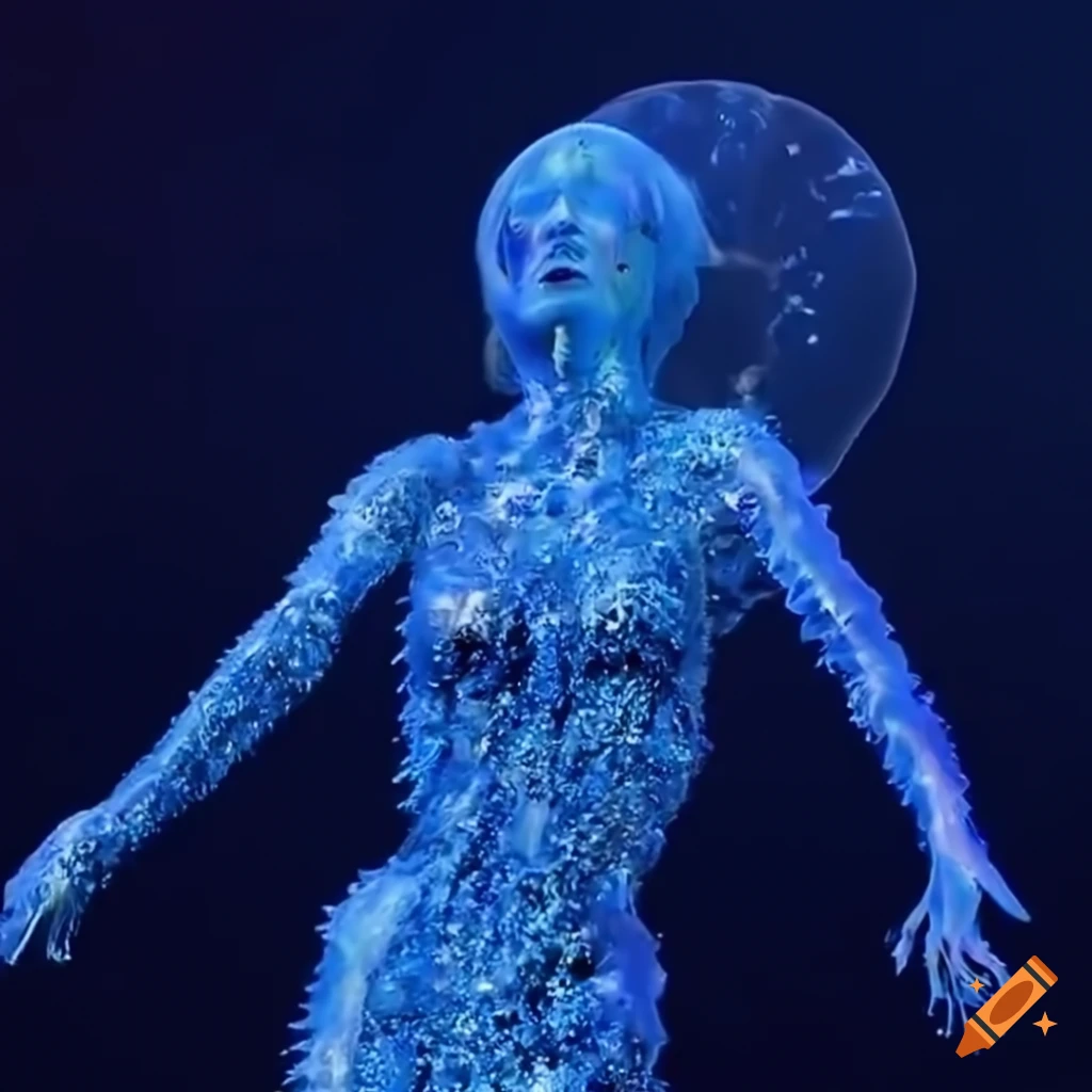 Artistic rendition of Taylor Swift as a jellyfish humanoid on Craiyon
