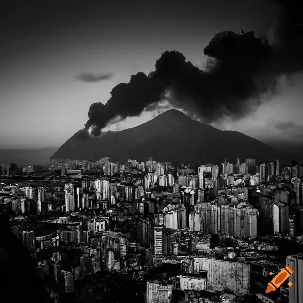 Photorealistic view of post-war rio de janeiro in ruins on Craiyon