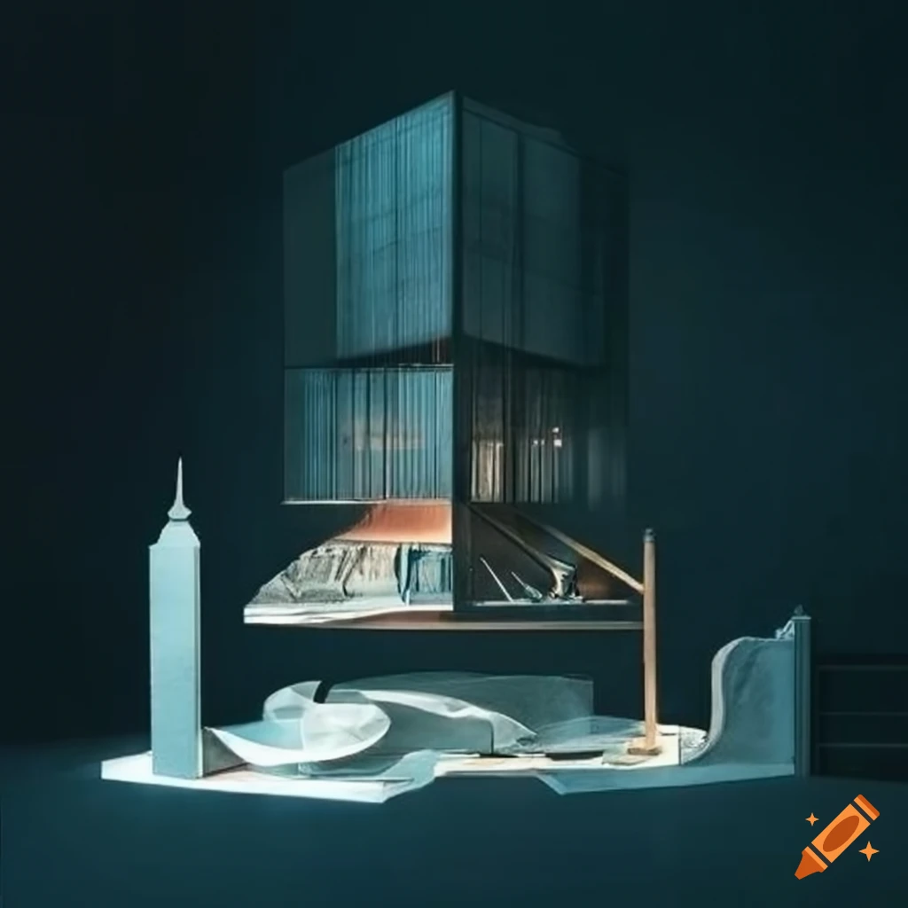 Archival display of Norwegian architecture on Craiyon