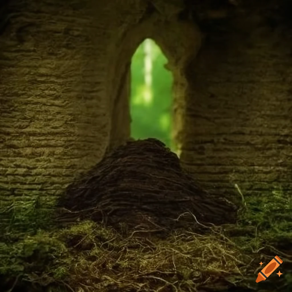 Photo of a medieval dung heap with green fumes
