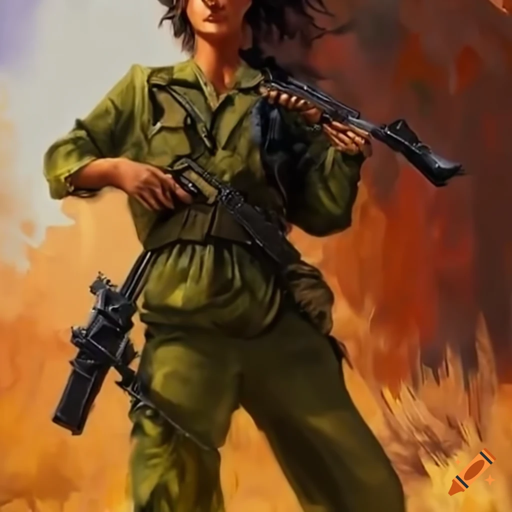 Israeli soldiers in action