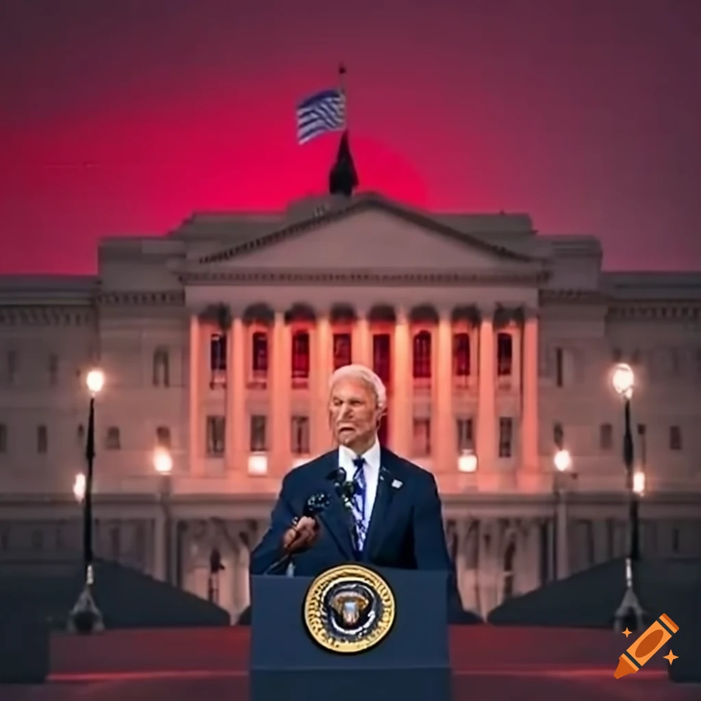President Joe Biden delivering a speech in front of the Capitol ...