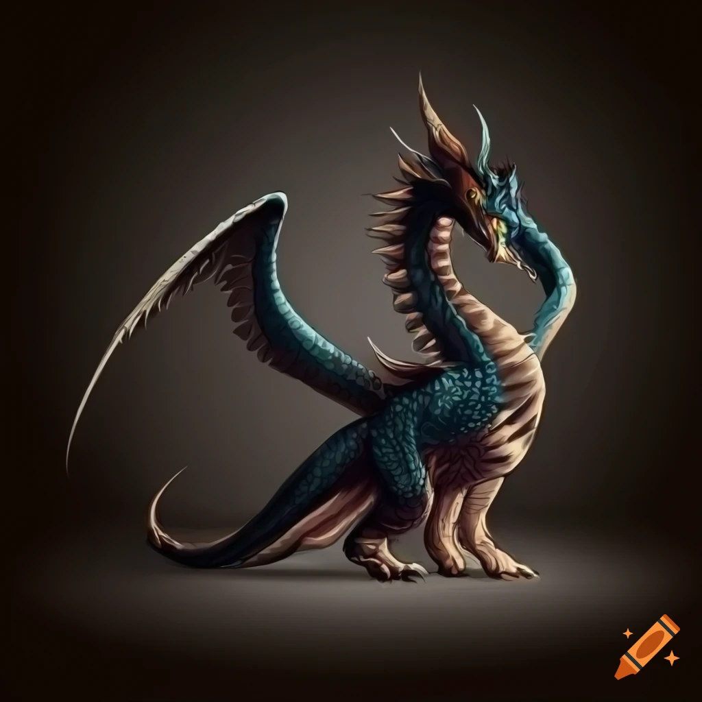 Long dragon-shaped rolls on Craiyon