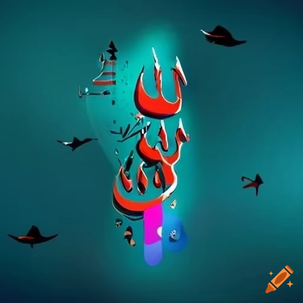 Vibrant and culturally rich poster for arabic language week on Craiyon