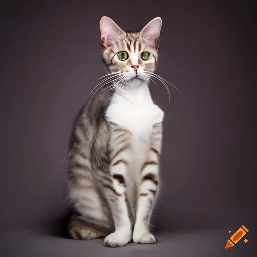 Fancy cat posing like a fashion model