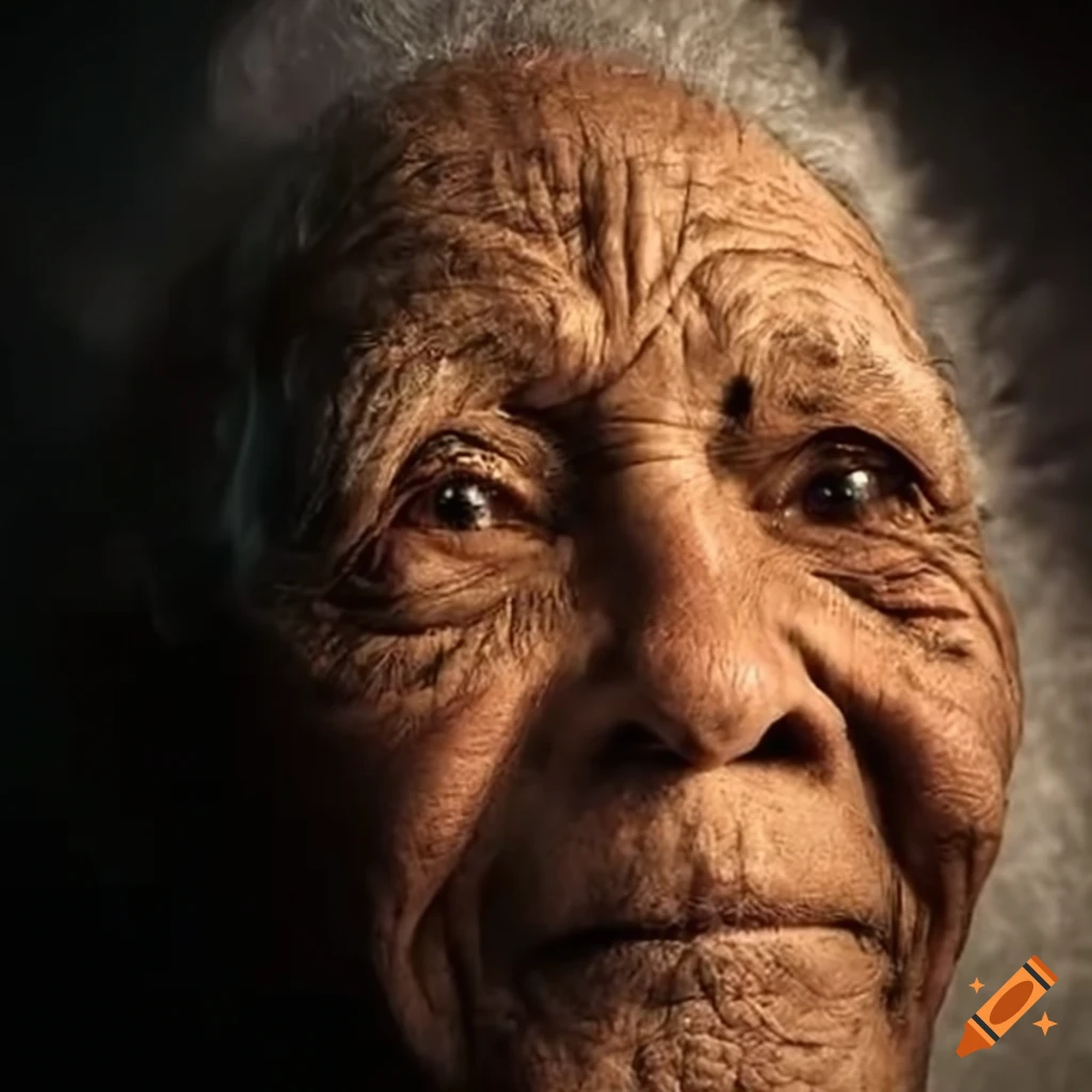 Portrait of an old man reflecting on life