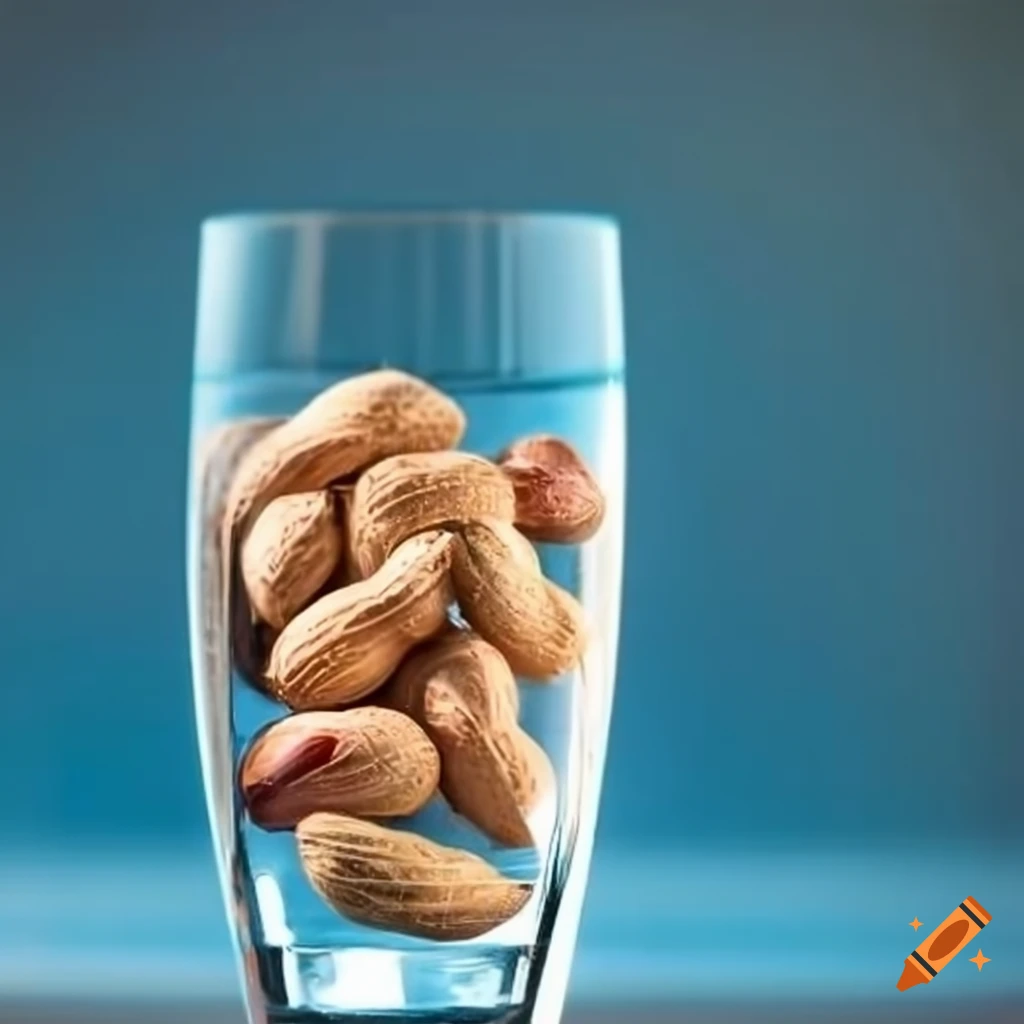 Peanut in a glass of water