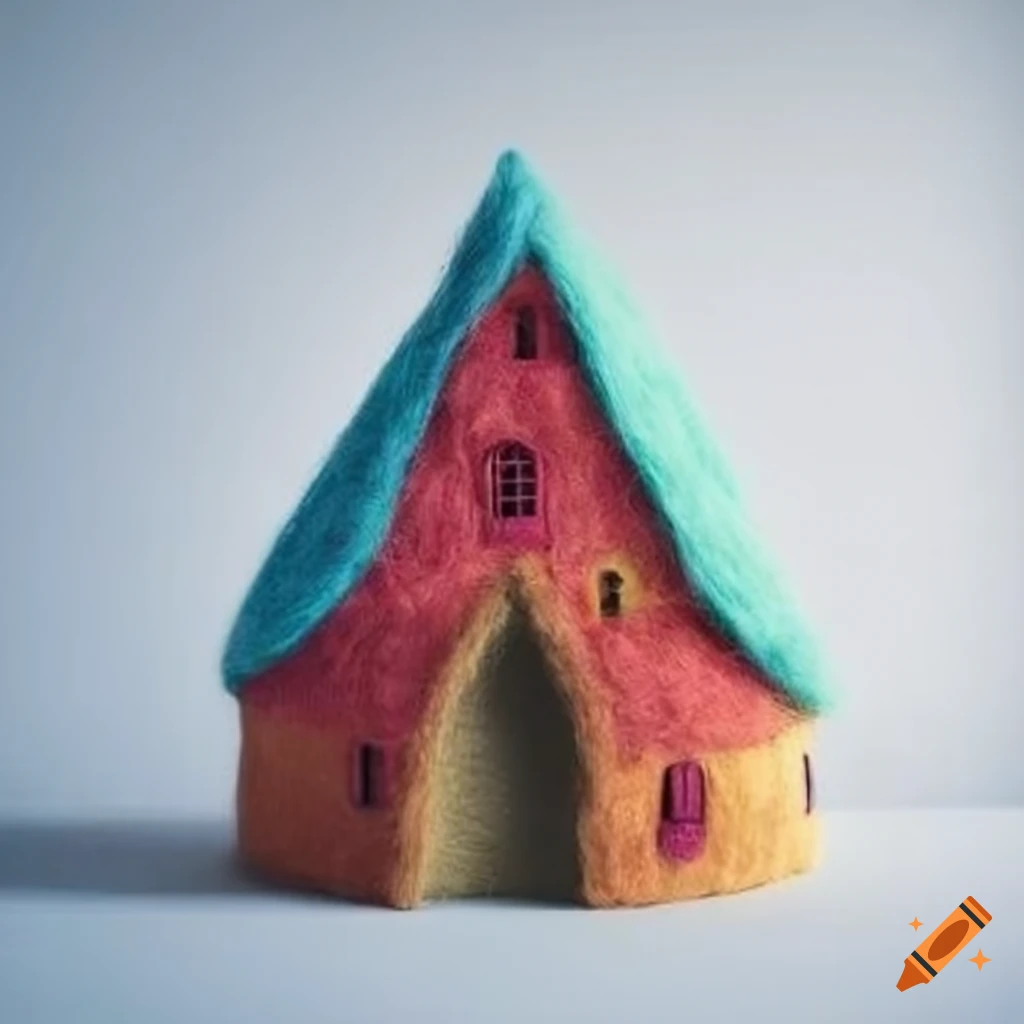 Felted wool buildings