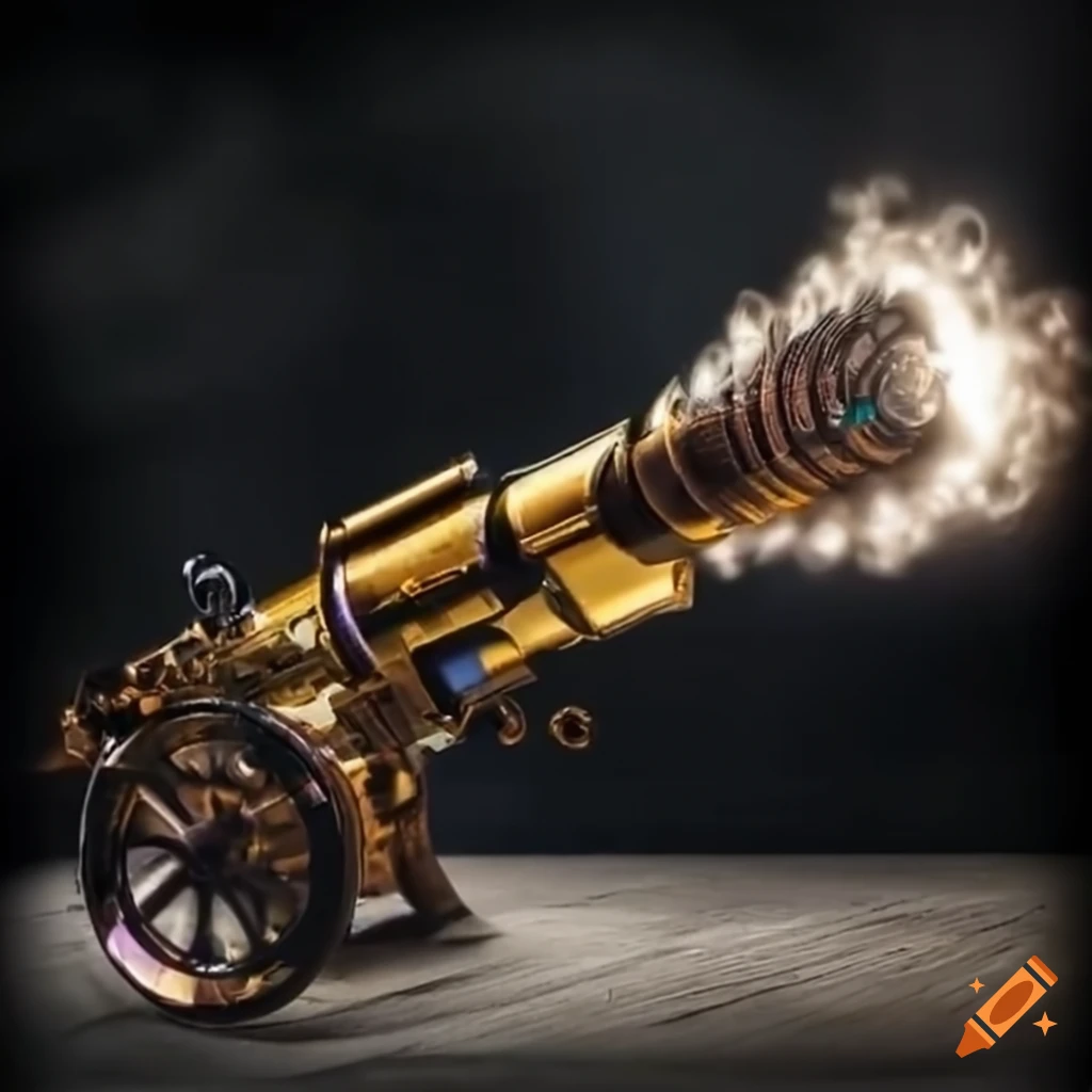 Image of a magic gatling gun on Craiyon