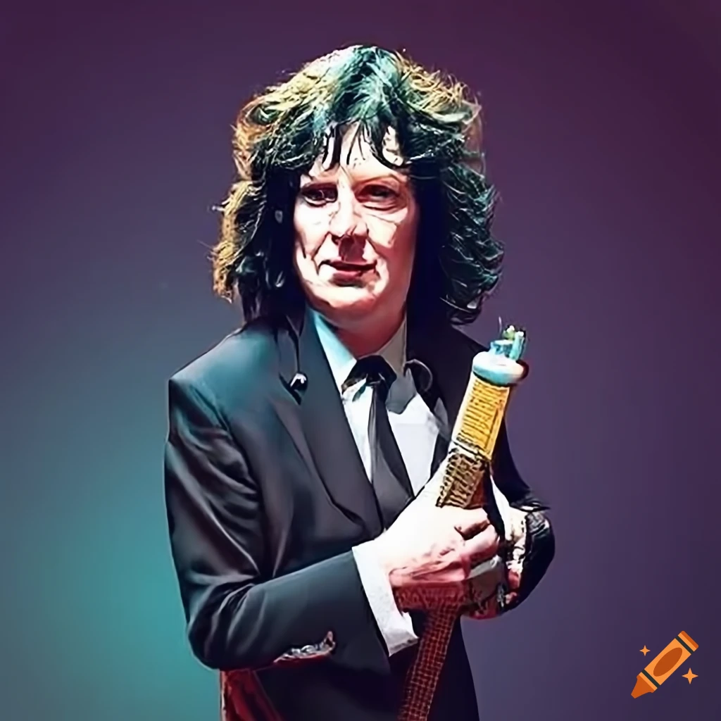 Image of angus young, rock musician