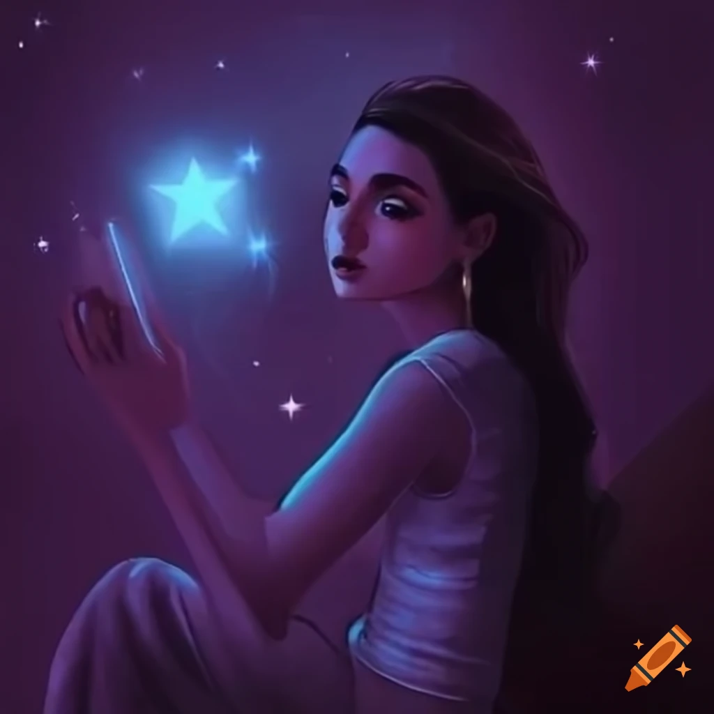 Aesthetic study of a star girl on Craiyon