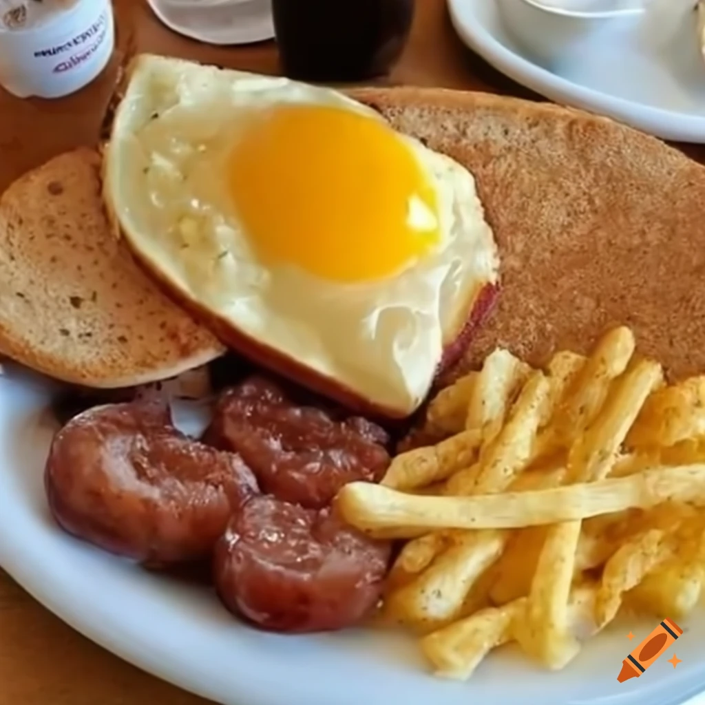 Image of an extreme american breakfast