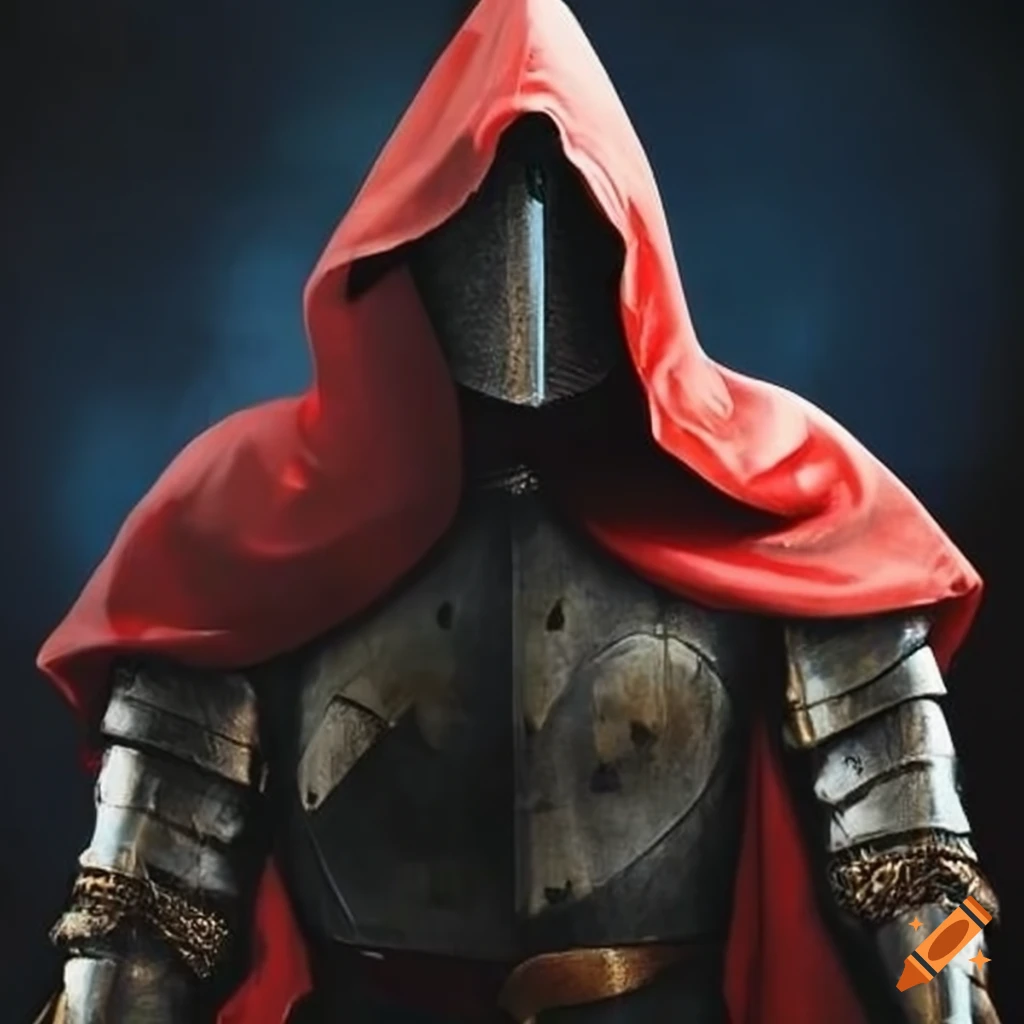 Knight with canadian flag as a cape