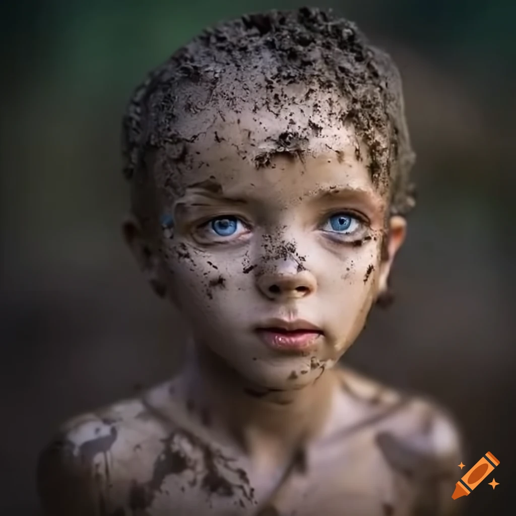 Kids playing in the mud on Craiyon