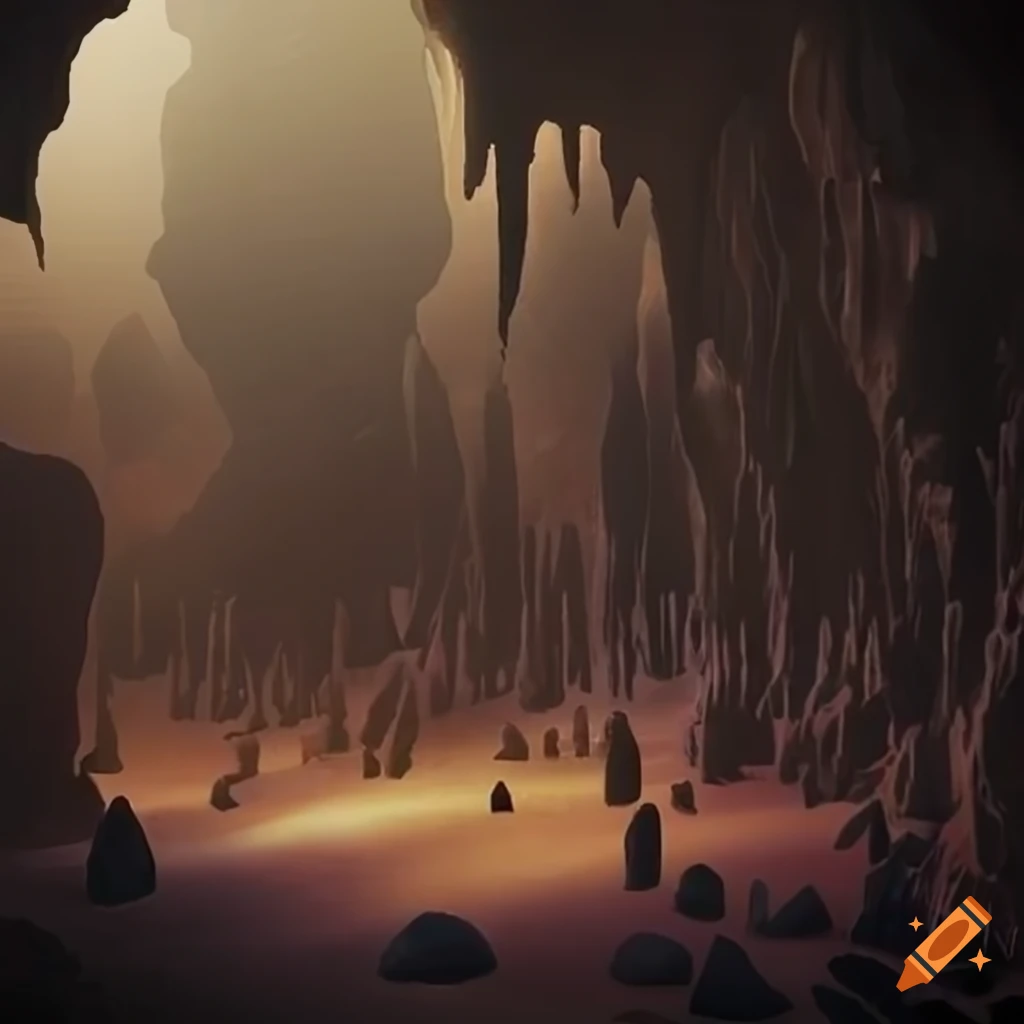 Vibrant red cave with a slimy texture on Craiyon