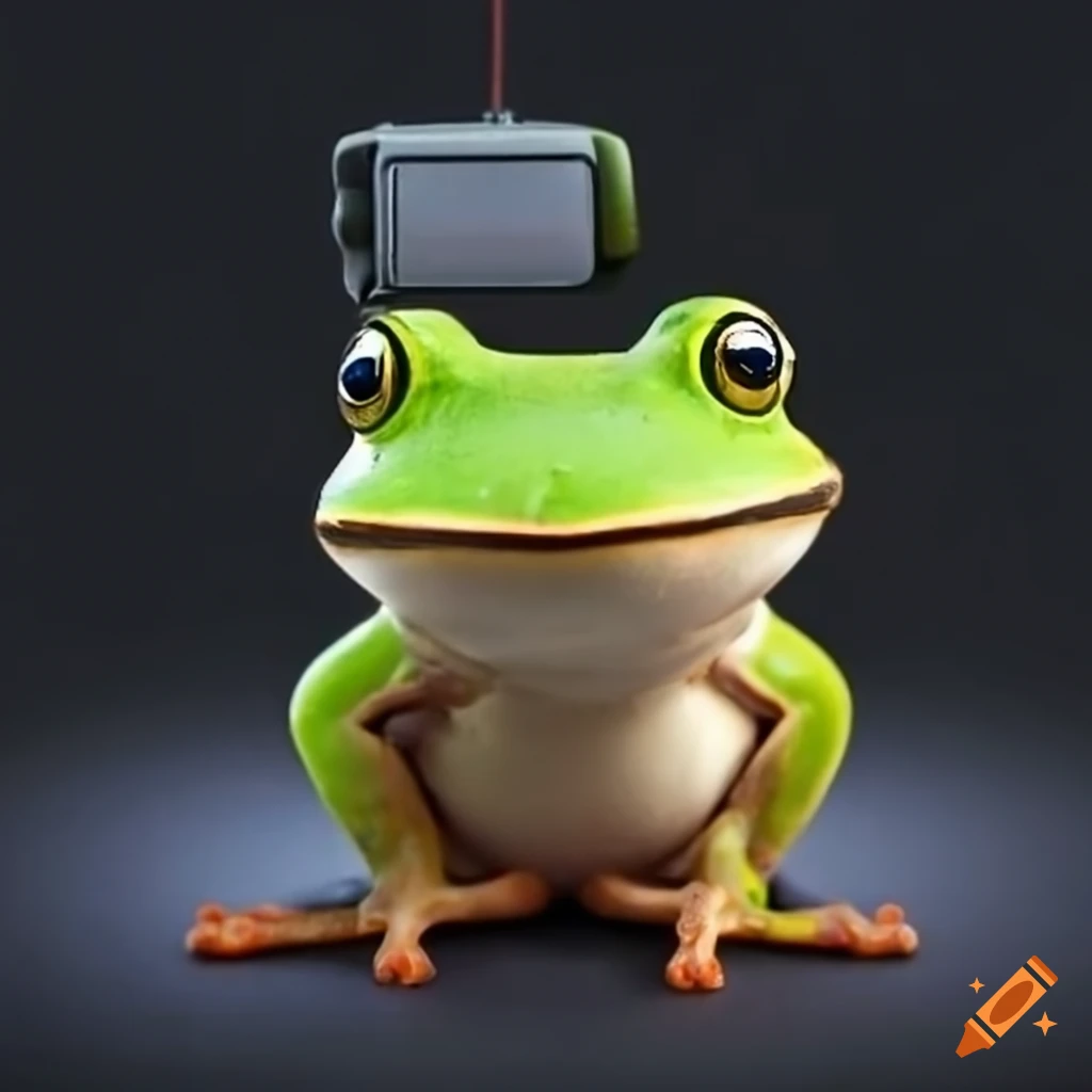 Illustration of a frog with a radio on its head
