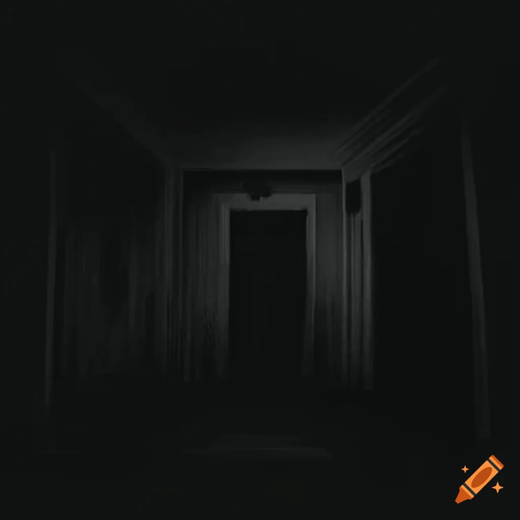 Dark and empty room with a scary atmosphere on Craiyon