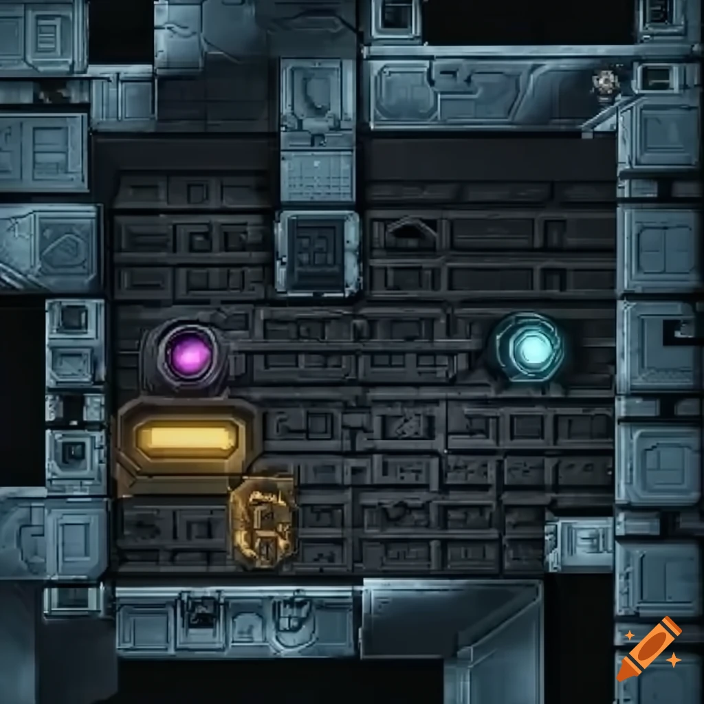 Realistic industrial tiles from metroid dread game on Craiyon