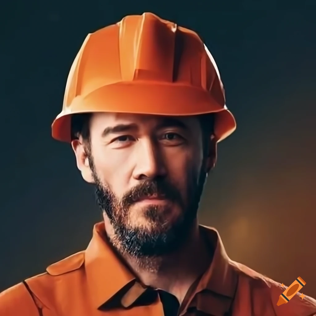 Construction worker on duty on Craiyon