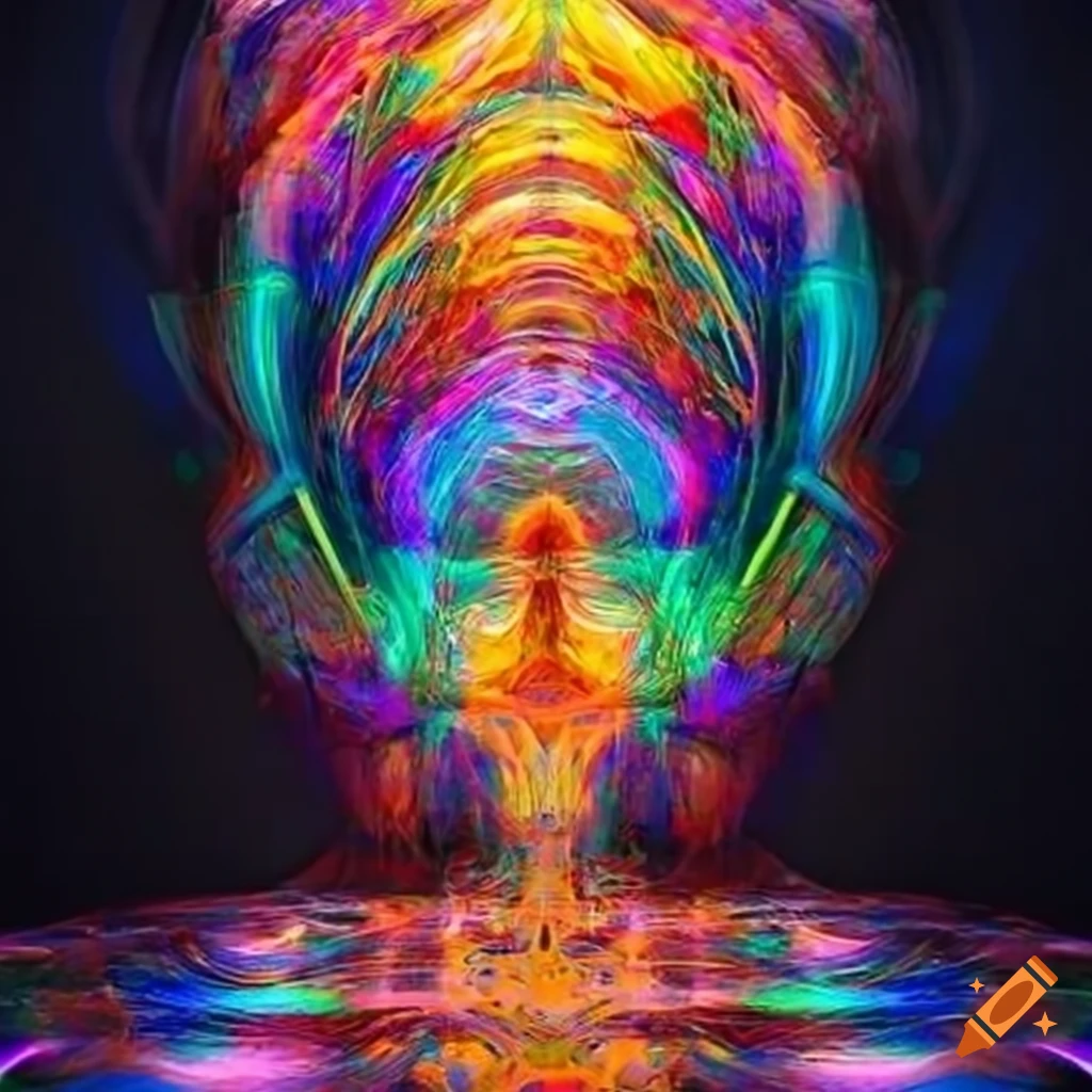 Futuristic light sculpture with abstract message on Craiyon