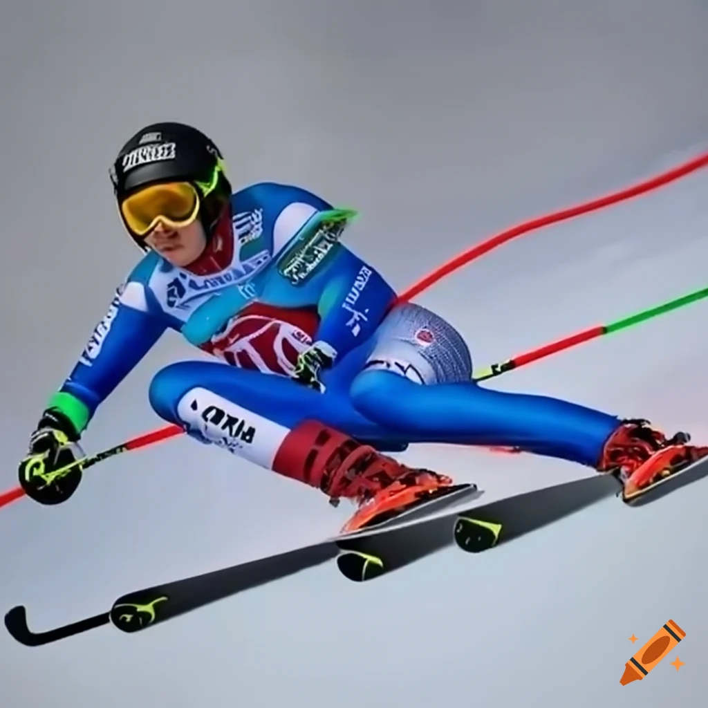 Downhill ski racer in kranjska gora on Craiyon
