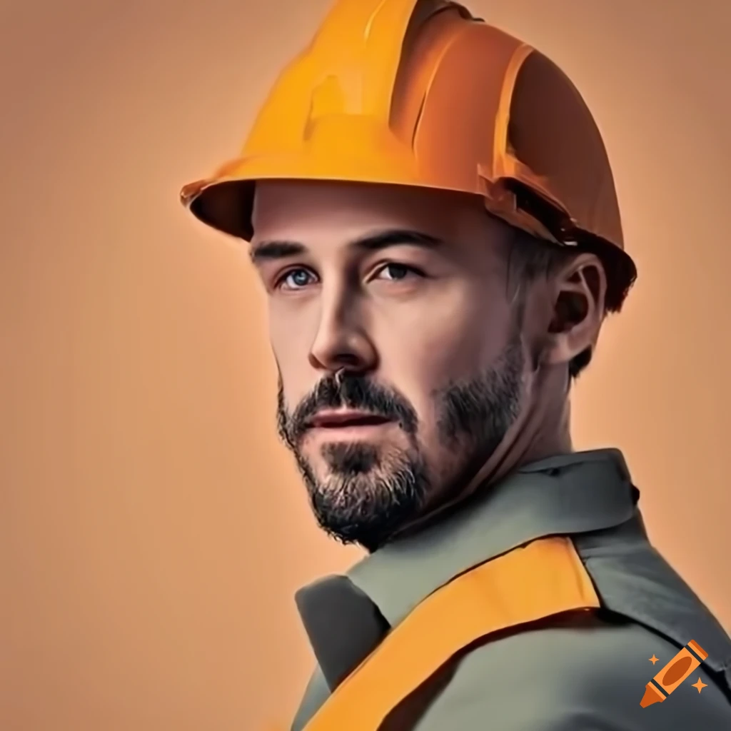 Construction worker shouting at three people on Craiyon