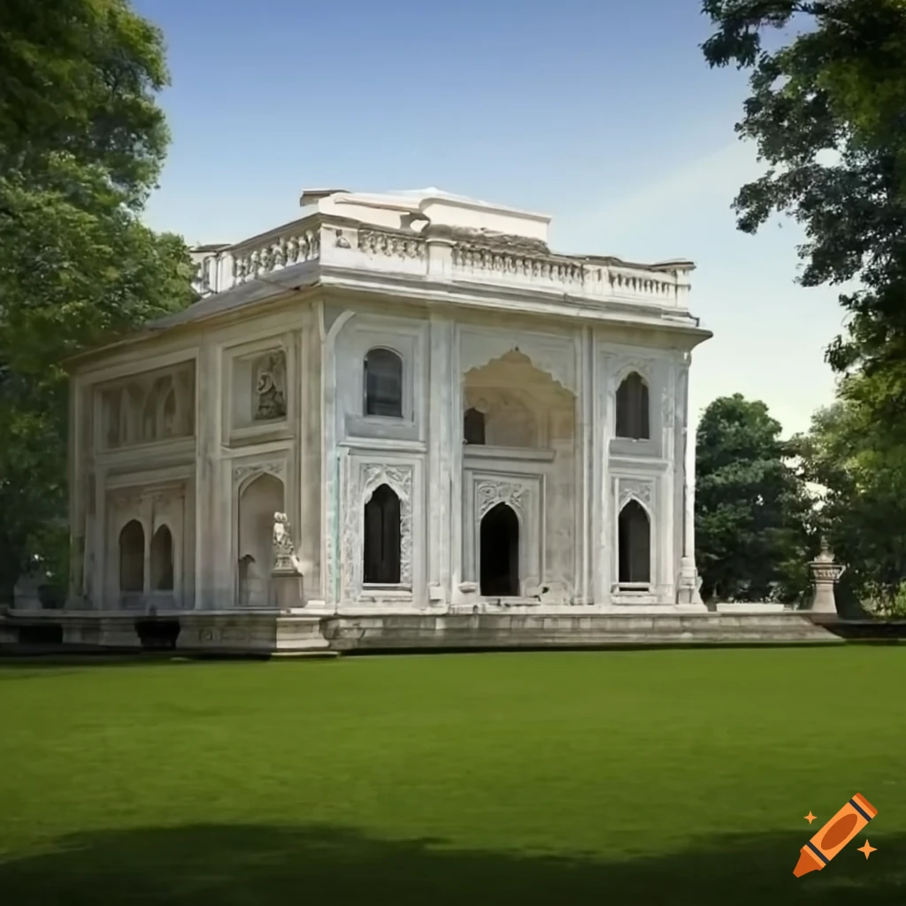 The white house in mediterranean architectural style mahal full front ...