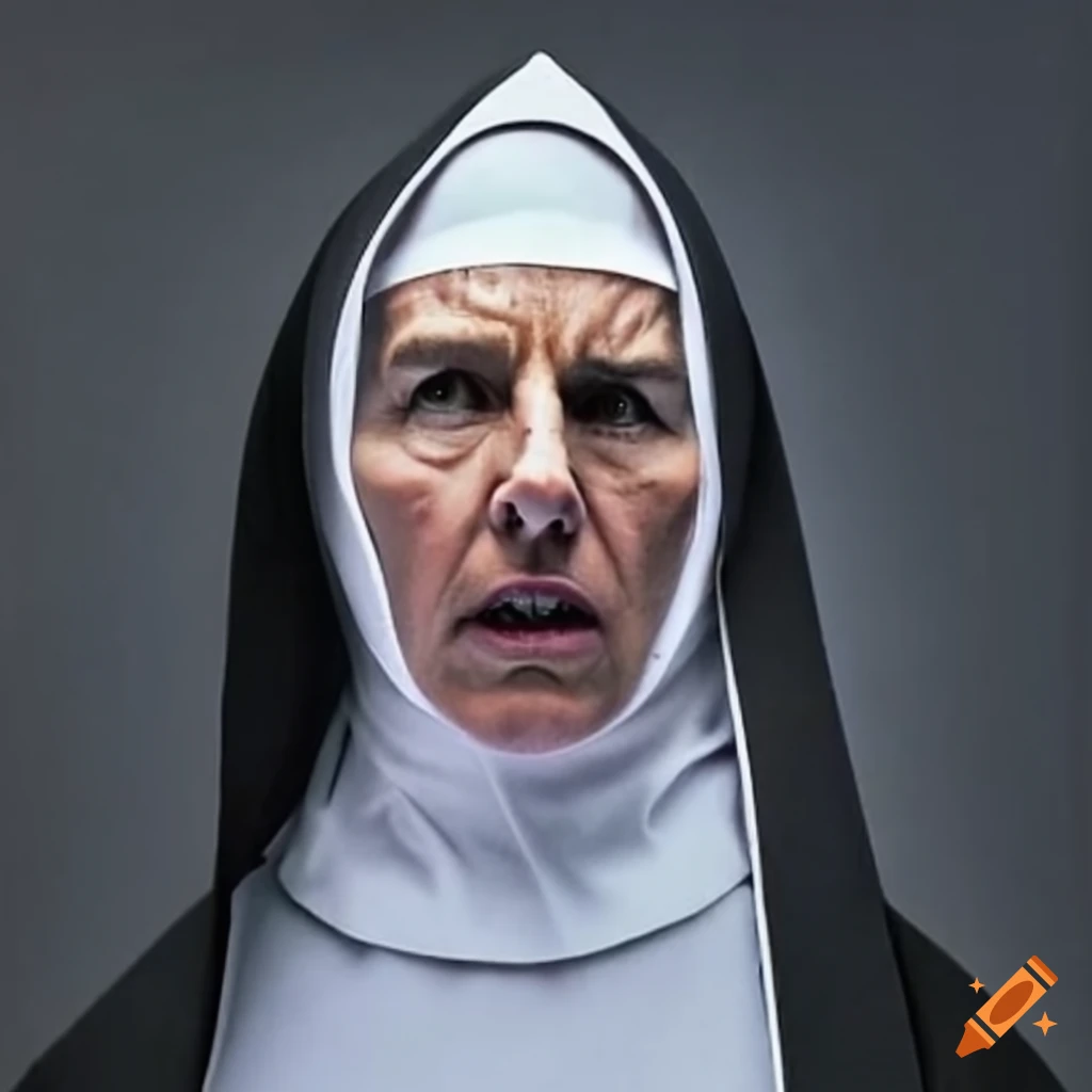 Tom cruise wearing a nun costume on Craiyon