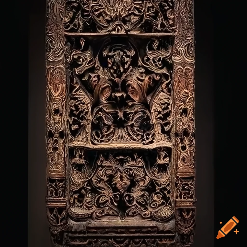 Detailed architectural carving in hd
