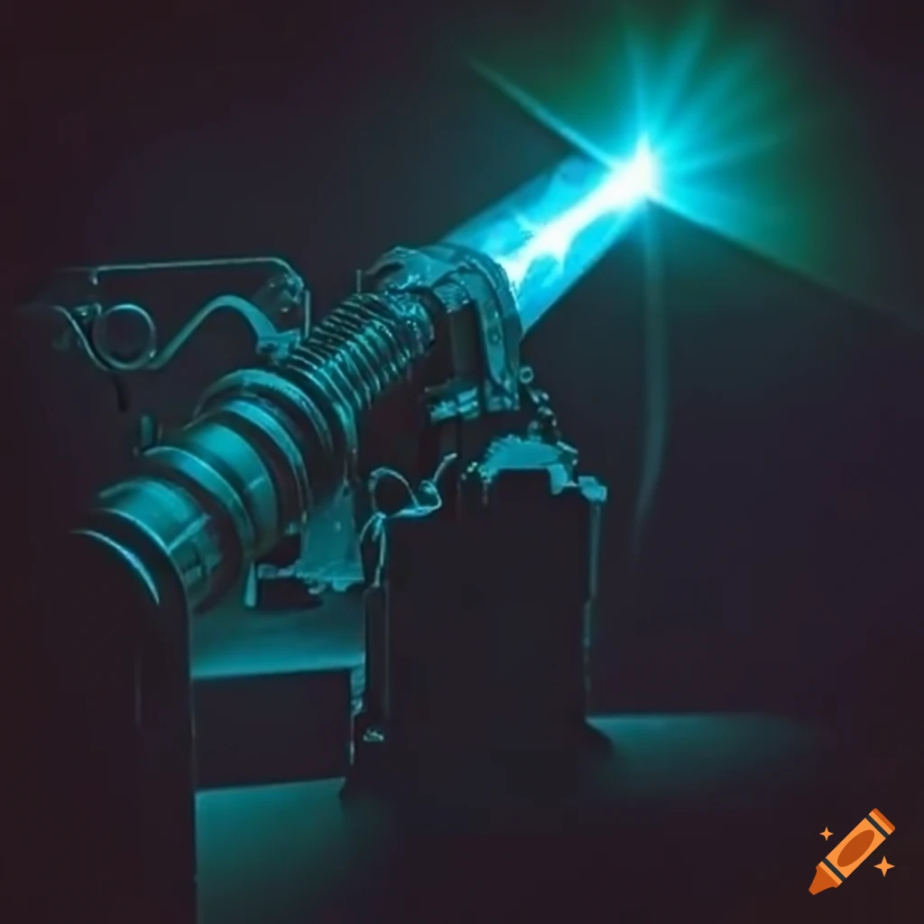 Sci-fi laser minigun blasting on Craiyon