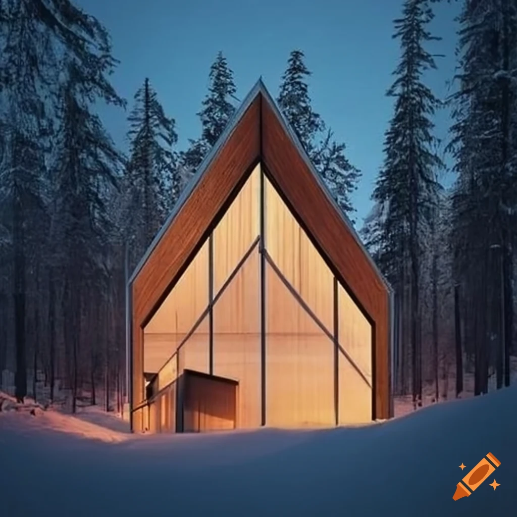 Norwegian nordic minimalism tower cabin architecture on Craiyon