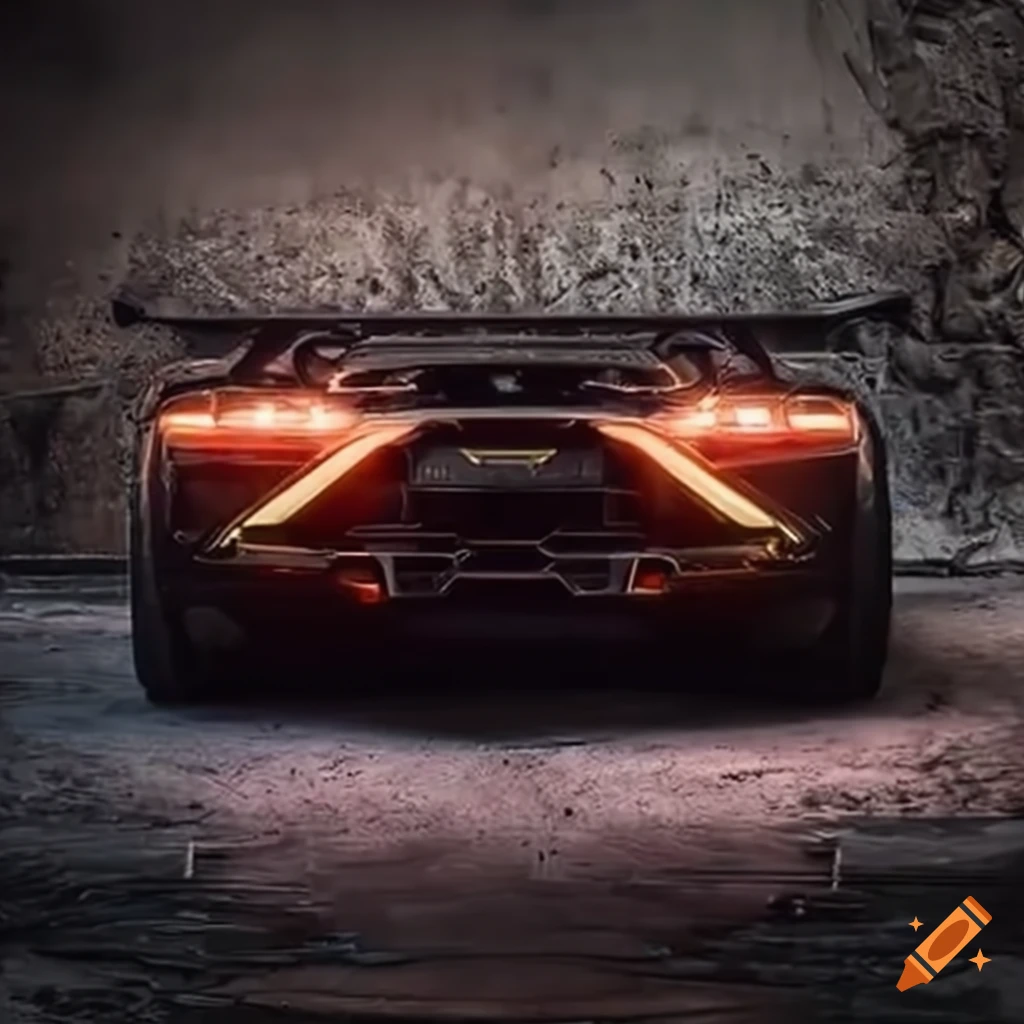 Lamborghini with mounted weapons and advanced armor