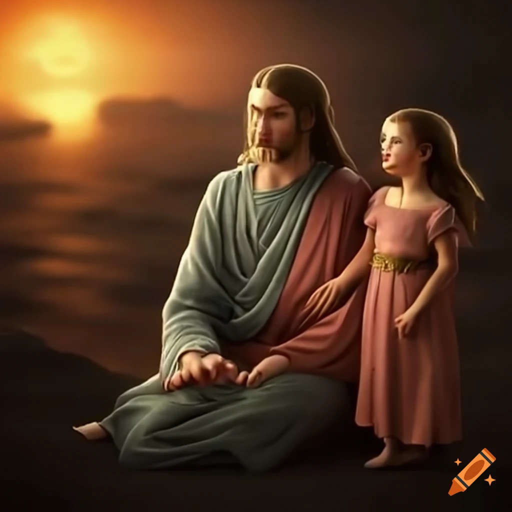 Religious illustration of jesus saving people on Craiyon