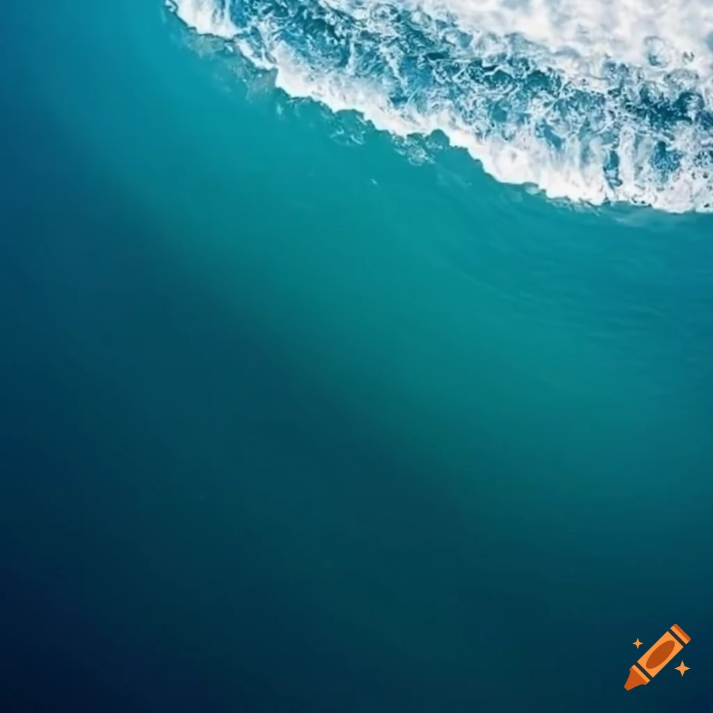 Aerial view of water waves on Craiyon