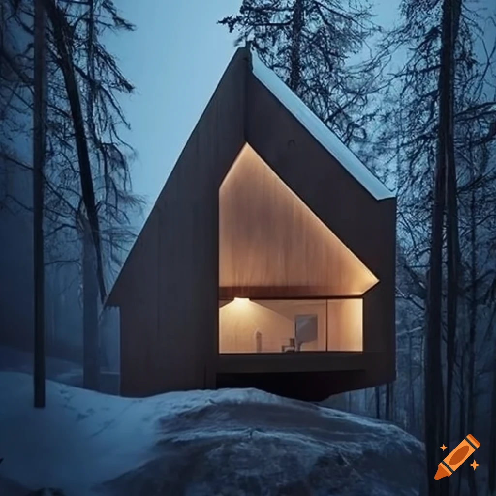 Sophisticated nordic minimalist cabin architecture on Craiyon