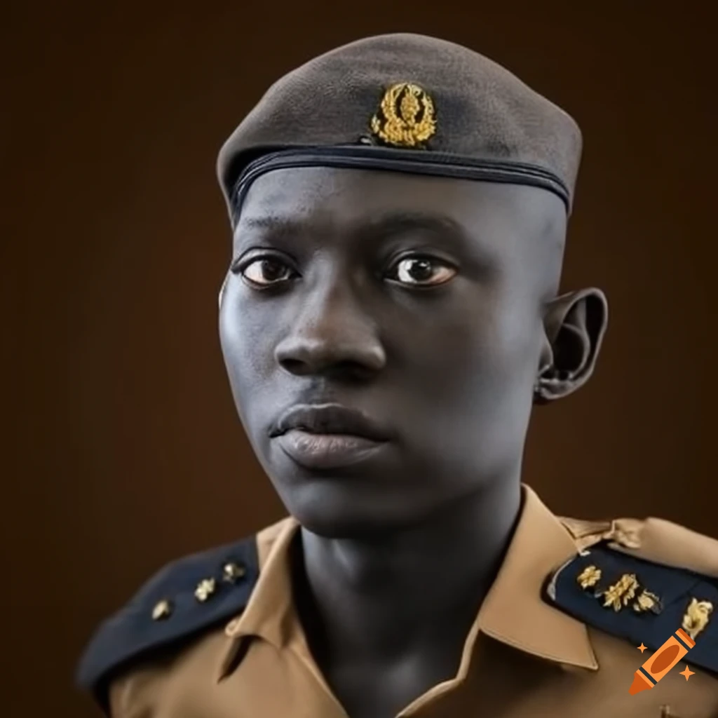 Portrait of Ibrahim Traoré, a Burkinabè military officer on Craiyon