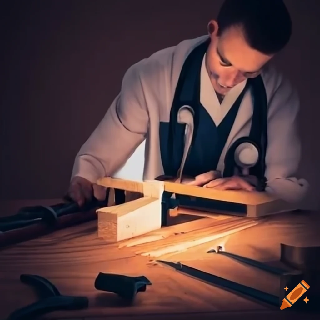 Handmade woodworking creation with wooden passion on Craiyon