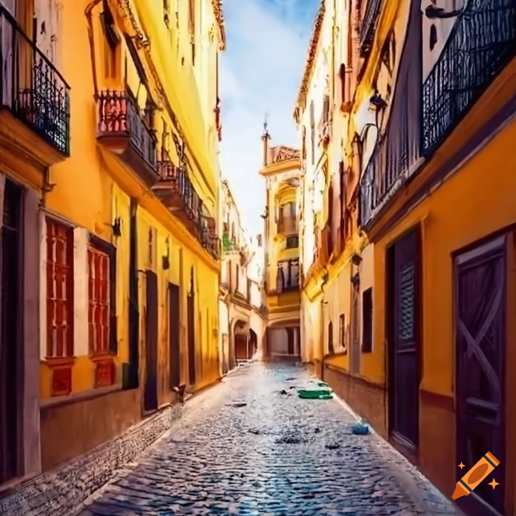 Cityscape of sevilla street