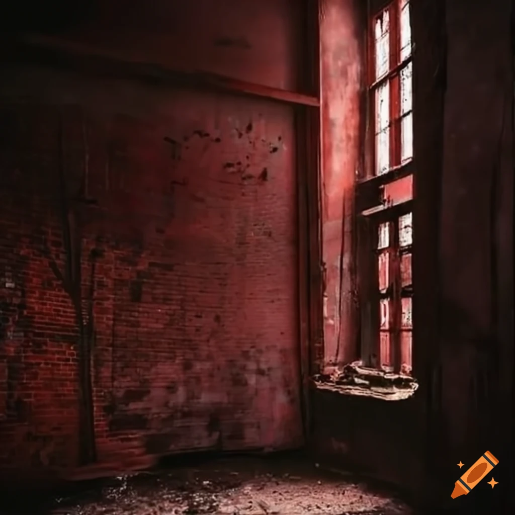 Abandoned brick buildings worn down by ocean, sinking into water in ...