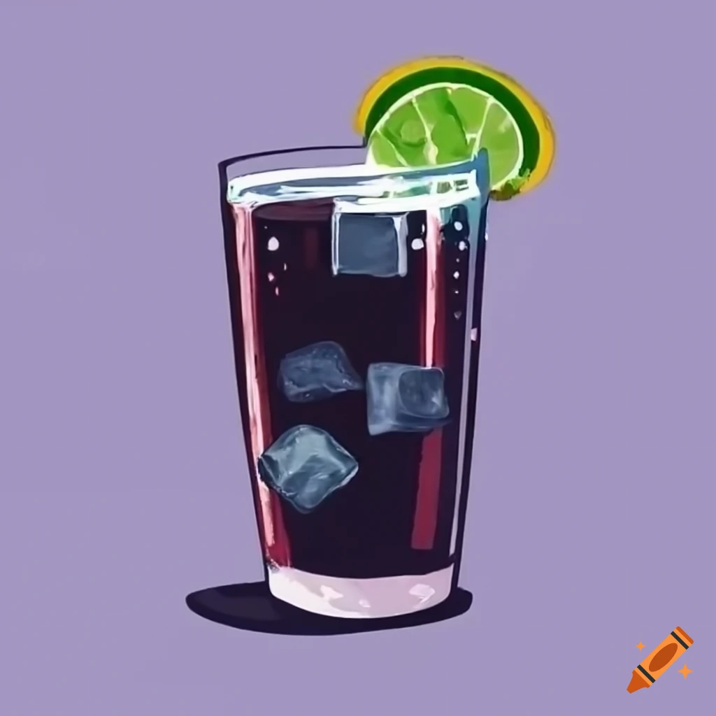 Glass of refreshing black gulaman with ice