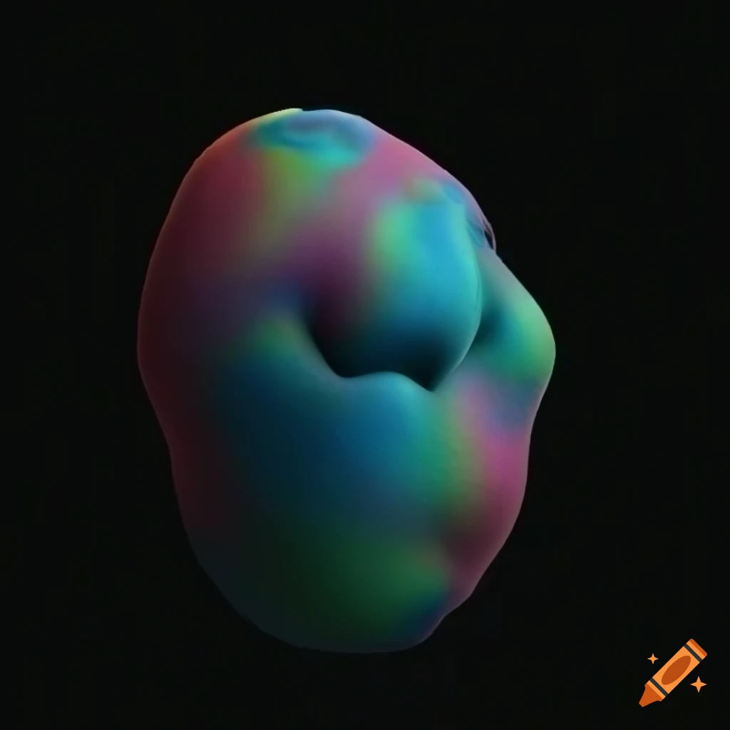 3d organic forms generated from a toucan's body