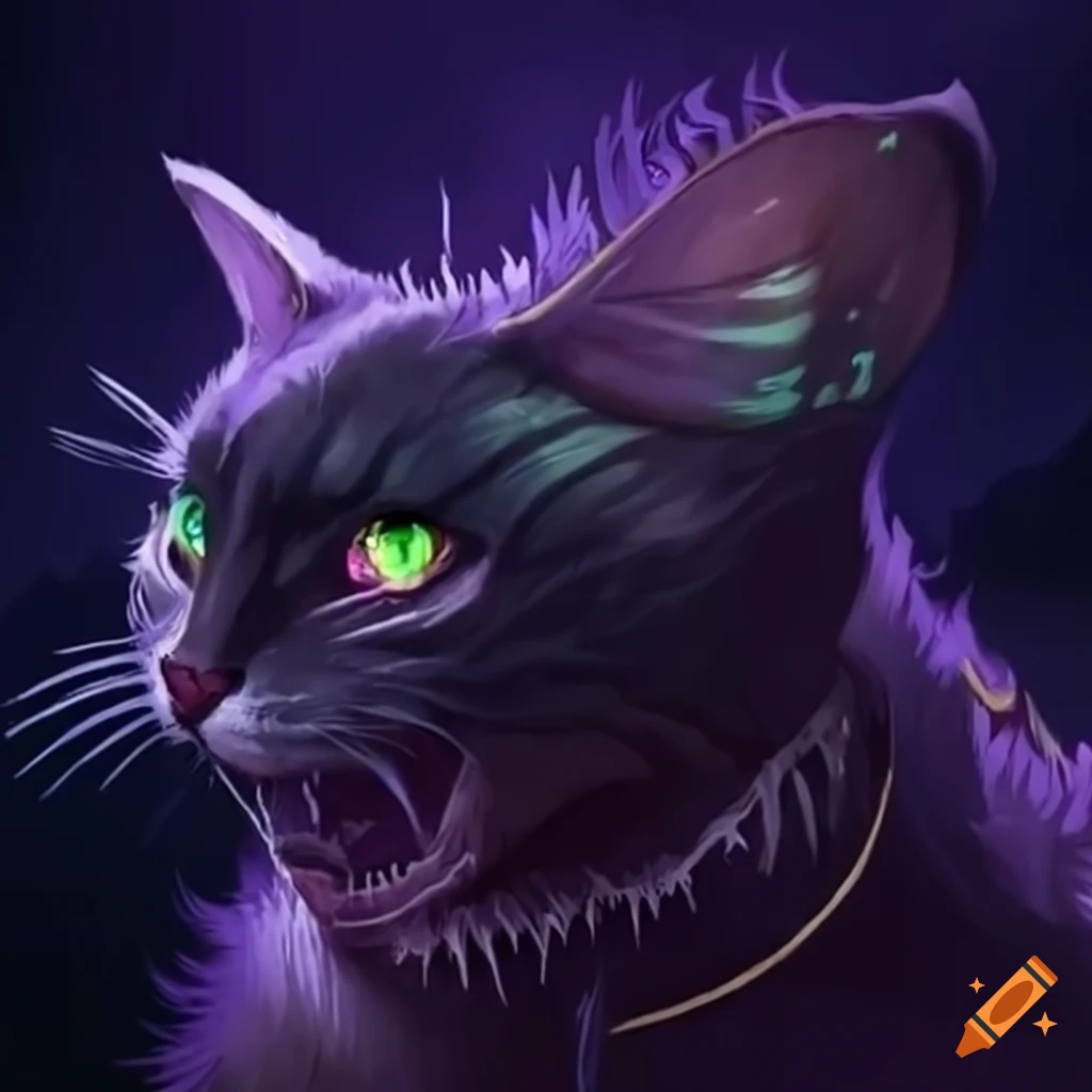 Sinister-looking Lykoi cat named Zenith with tentacles on Craiyon