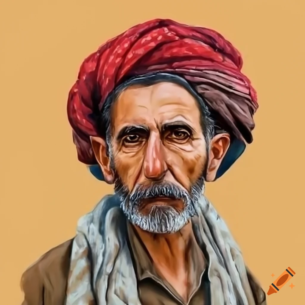 Portrait Of A Kurdish Man On Craiyon