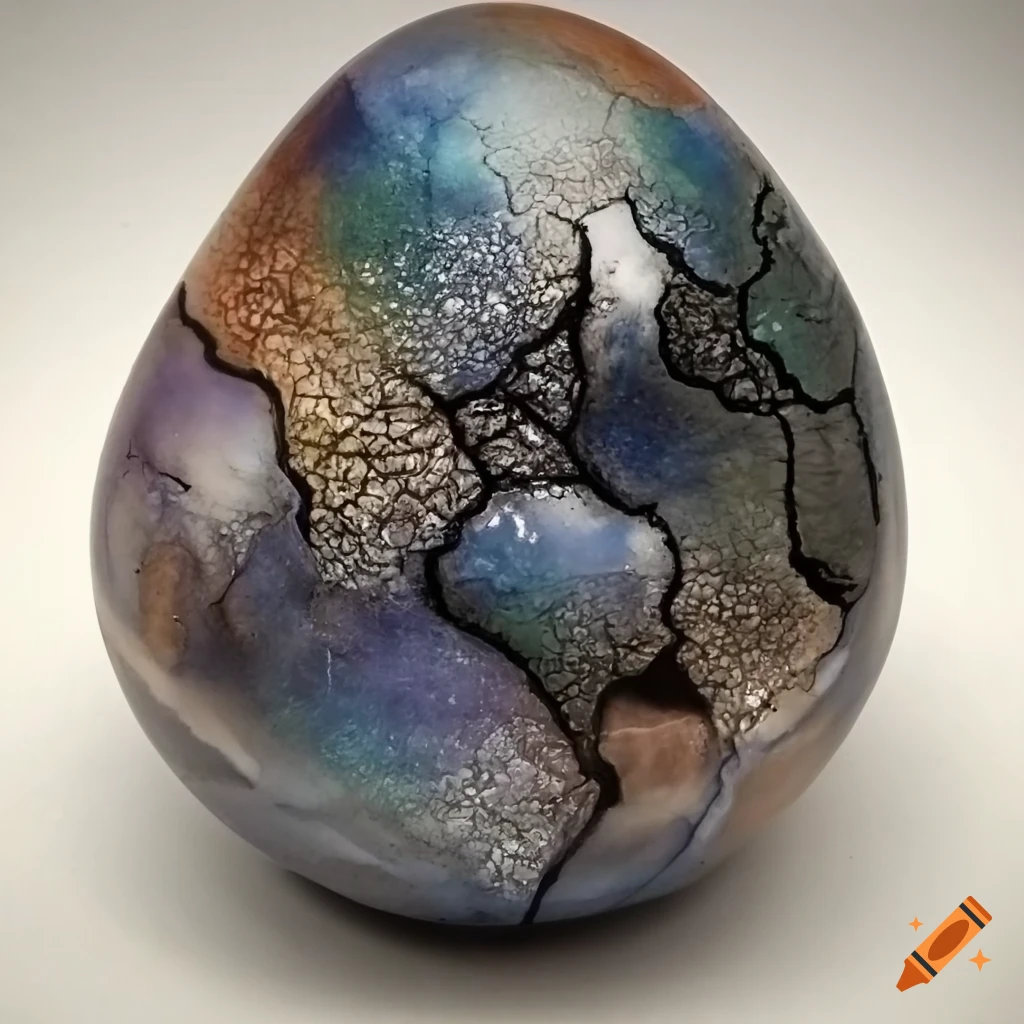 Poignant cracked geode artwork on Craiyon