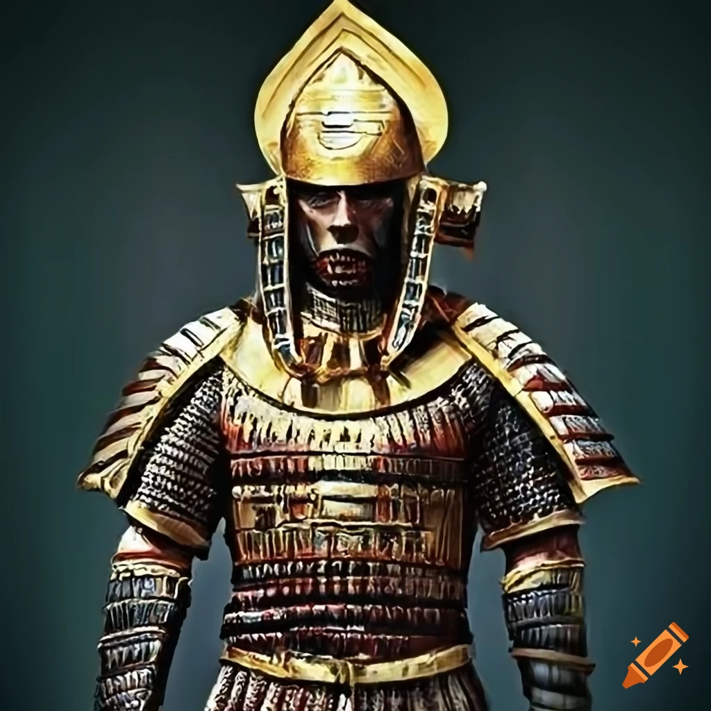 Oil painting portrait of african samurai in traditional dress in the ...